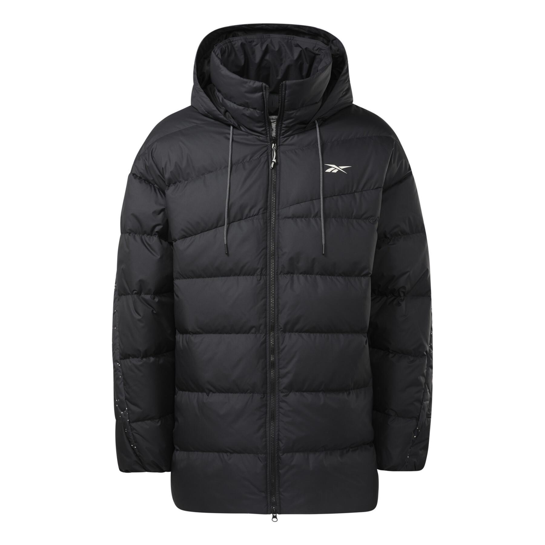 Купить куртка reebok vector long down jacket black/black/black у ...